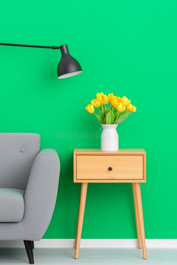 A Modern Bedroom Featuring Contemporary Wall Decor and Bedside Tables ...