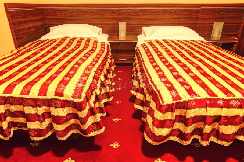 Modern Bedroom Interior in Fish Eye Perspective Stock Photo - Image of ...