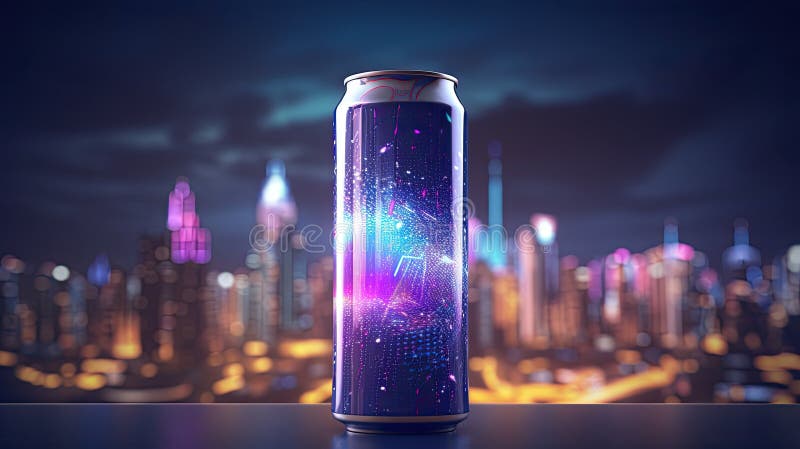 A Modern Beer Can Trendy Design Mockup Stock Illustration ...