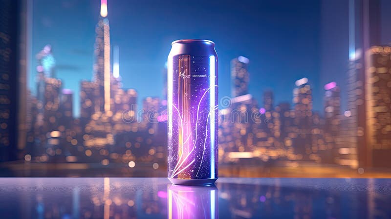 A Modern Beer Can Trendy Design Mockup Stock Illustration ...