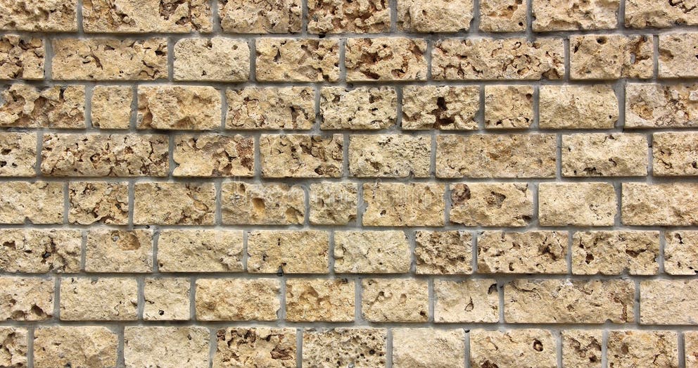 Modern Beige Limestone Cladding Forming a Textured Wall Background ...