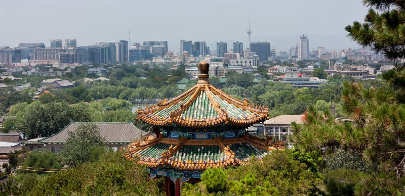 Modern Beijing Skyline stock photo. Image of building - 53668074