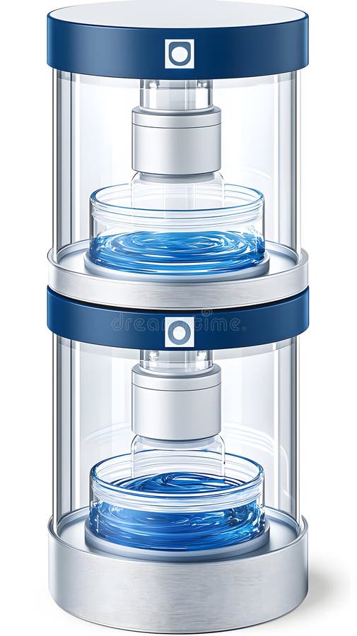 Modern Beverage Dispenser with Sleek Design Stock Image - Image of blue ...