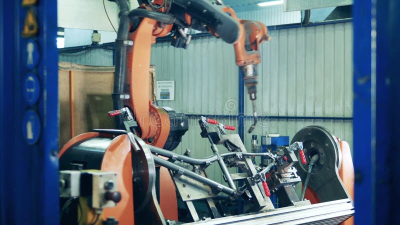 Welding Process of a Bicycle Frame in Fast Motion Stock Footage - Video ...