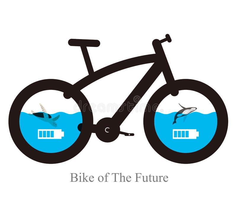 Modern Bicycle of the Future Vector Illustration Stock Vector ...