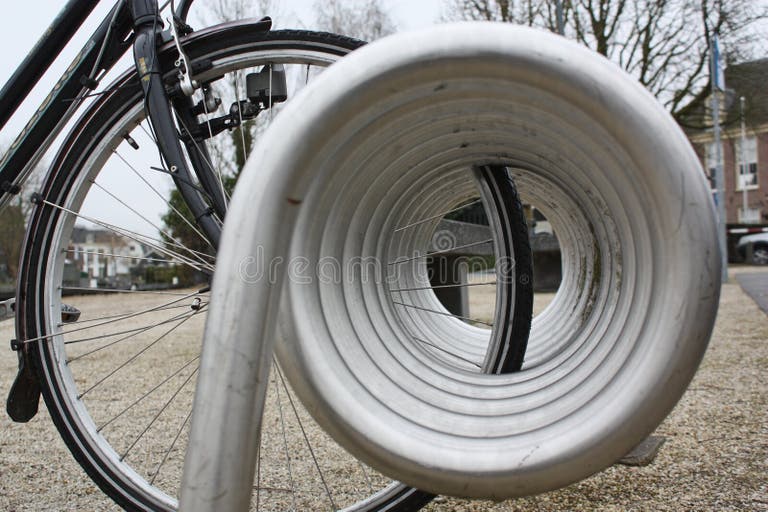 Modern Bicycle rack stock photo. Image of cycle, holland - 13327980