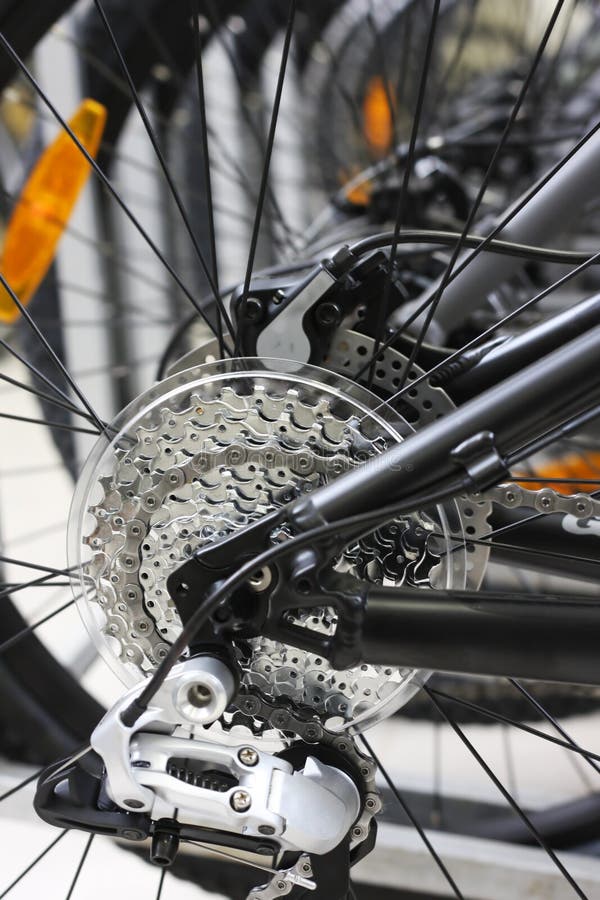 Modern bicycle s mechanism stock image. Image of leisure - 6344727