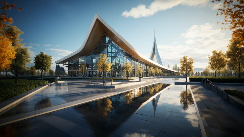 A Modern Big Church Building Outside View Stock Photo - Image of large ...