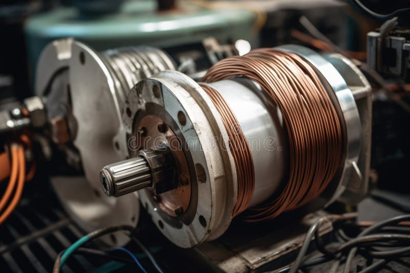 Modern Big Copper Powerful Motor. Generative AI Stock Illustration ...