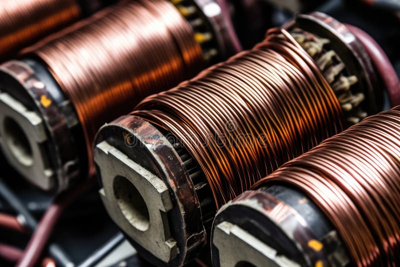Modern Big Copper Powerful Motor. Generative AI Stock Illustration ...