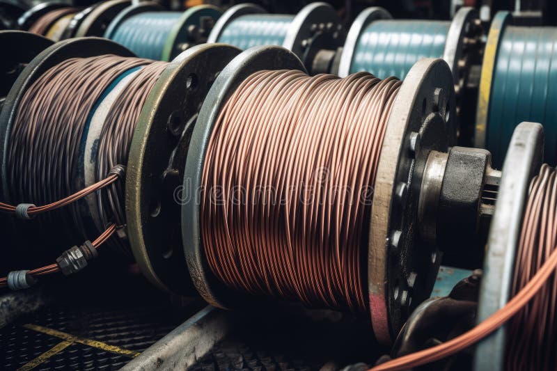 Modern Big Copper Powerful Motor. Generative AI Stock Illustration ...