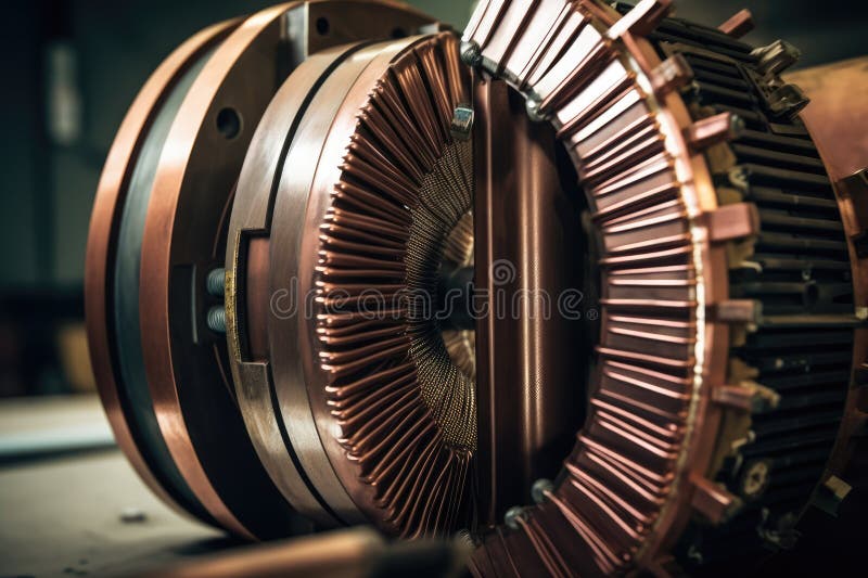 Modern Big Copper Powerful Motor. Generative AI Stock Illustration ...