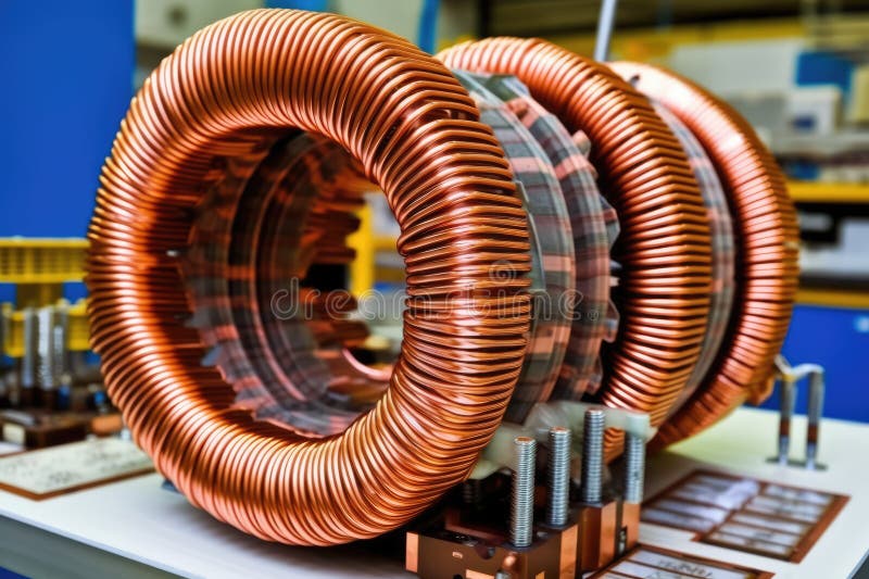 Modern Big Copper Transformer. Generative AI Stock Image - Image of ...