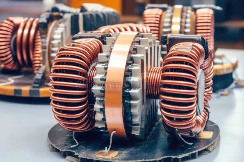 Modern Big Copper Transformer. Generative AI Stock Photo - Image of ...