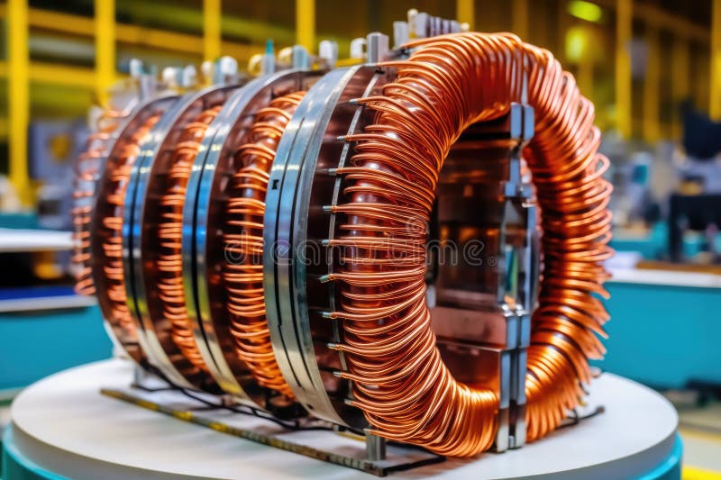 Modern Big Copper Transformer. Generative AI Stock Illustration ...