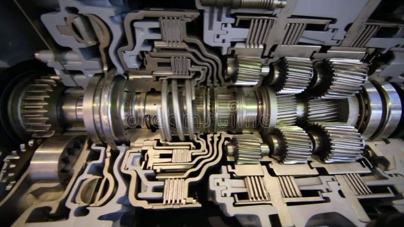 Modern Big Difficult Shiny Transmission for Bus at Stock Footage ...