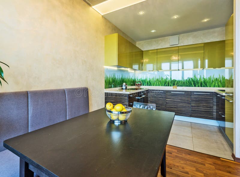 Modern big kitchen stock image. Image of modern, appliance - 54842069