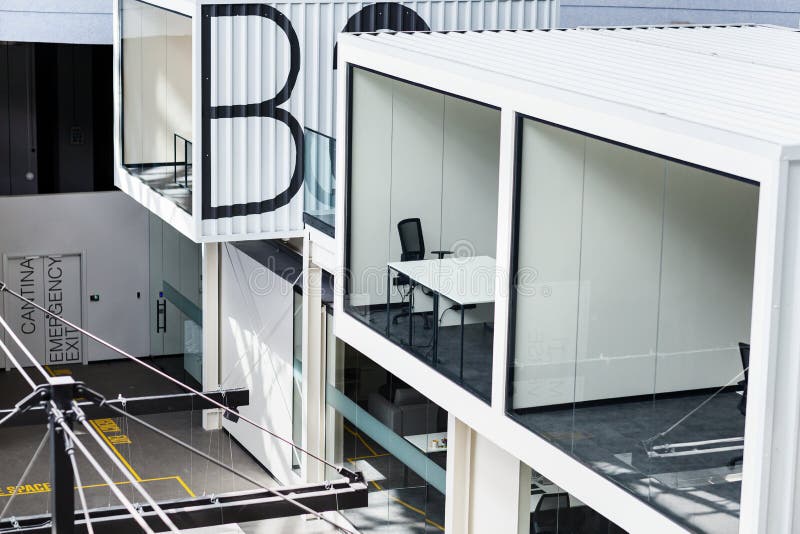 Modern Big Open Space Rental Office for it Corporation Stock Photo ...