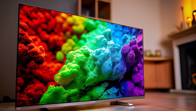 Smart television set stock illustration. Illustration of digital ...