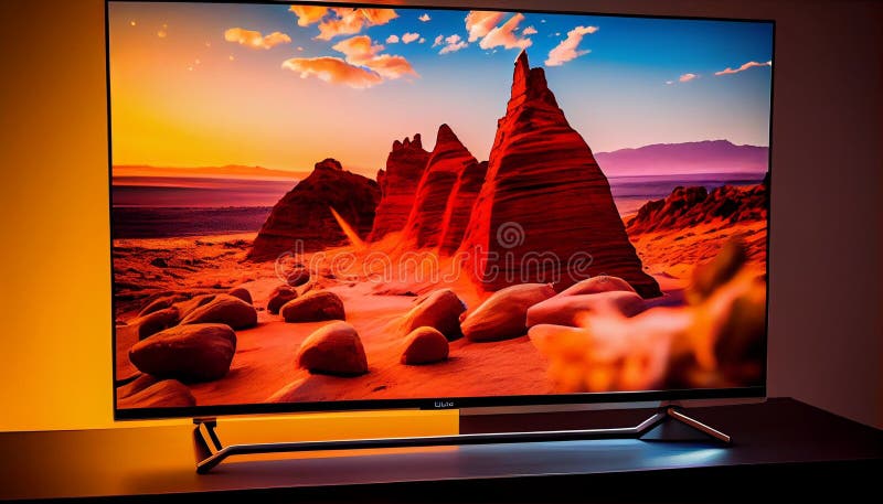 Smart television set stock illustration. Illustration of modern - 273081287
