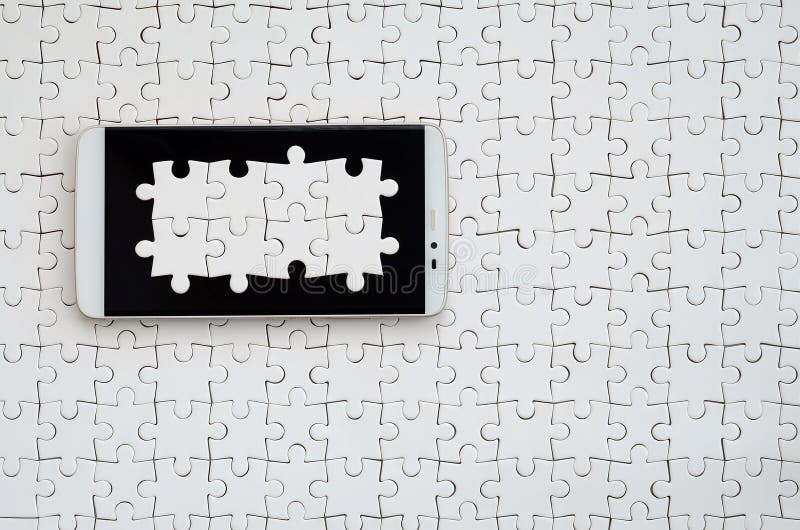 A Modern Big Smartphone with Several Puzzle Elements on the Touch ...