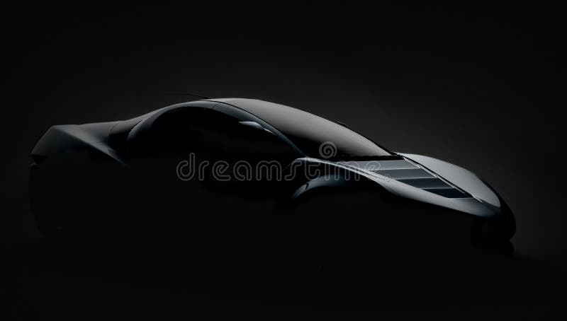 Studioskott Av Den Vita Bilen Som Isoleras På Svart Bakgrund Med Shado ...