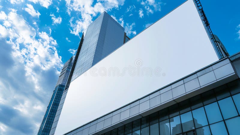 Sleek Modern Billboard Mockup: Urban Cityscape Advertising Template ...