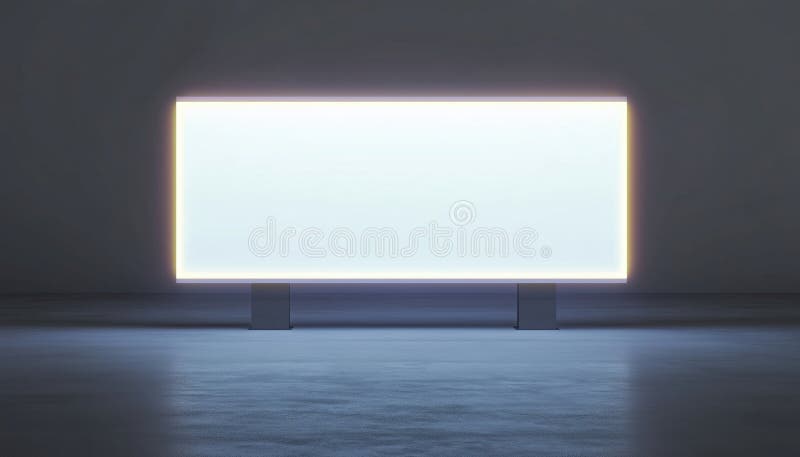 Modern Billboards Displaying Front and Side Views with White Lcd Screen ...