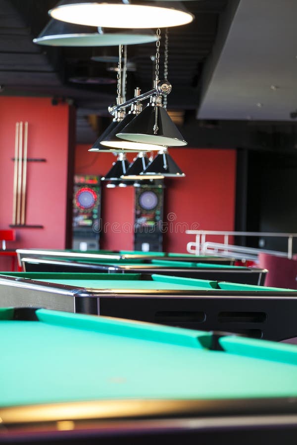 Modern Billiard Club Inviting To Play Stock Image - Image of lamp ...
