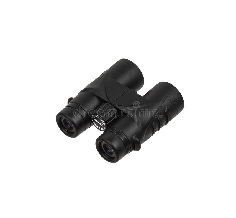 Modern Binoculars Isolate on White Back. Surveillance Device. Device ...