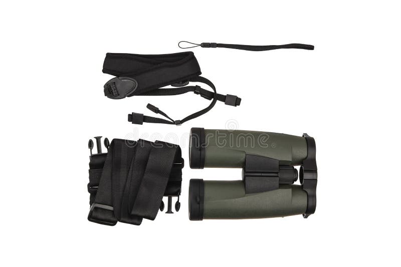 Modern Binoculars Isolate on White Back. Surveillance Device. Device ...