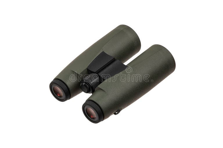 Modern Binoculars Isolate on White Back. Surveillance Device. Device ...