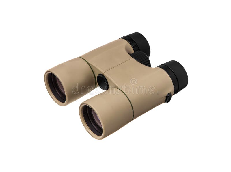 Modern Binoculars Isolate on White Back. Surveillance Device. Device ...
