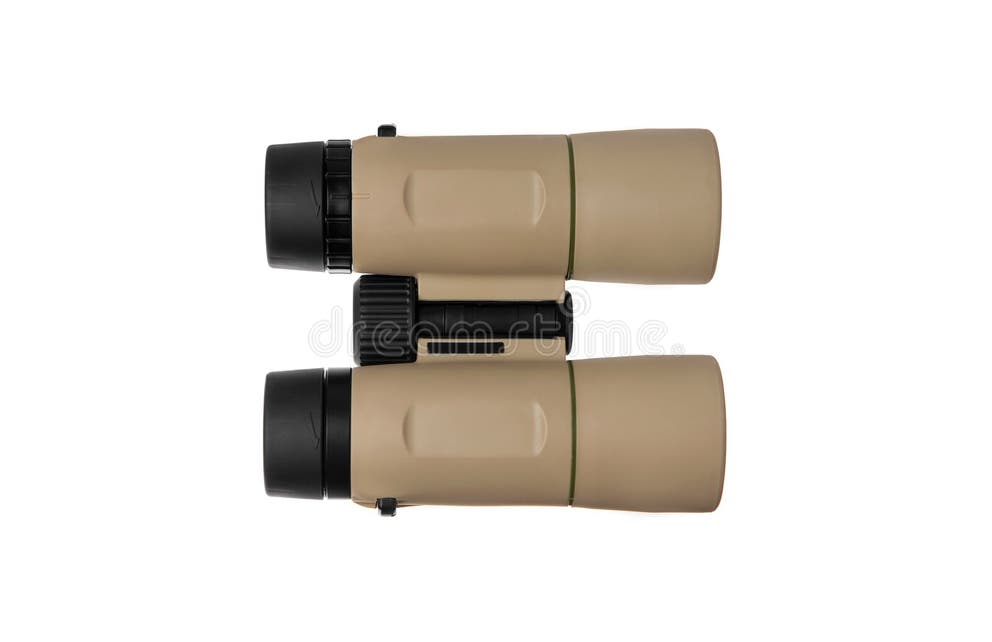 Modern Binoculars Isolate on White Back. Surveillance Device. Device ...