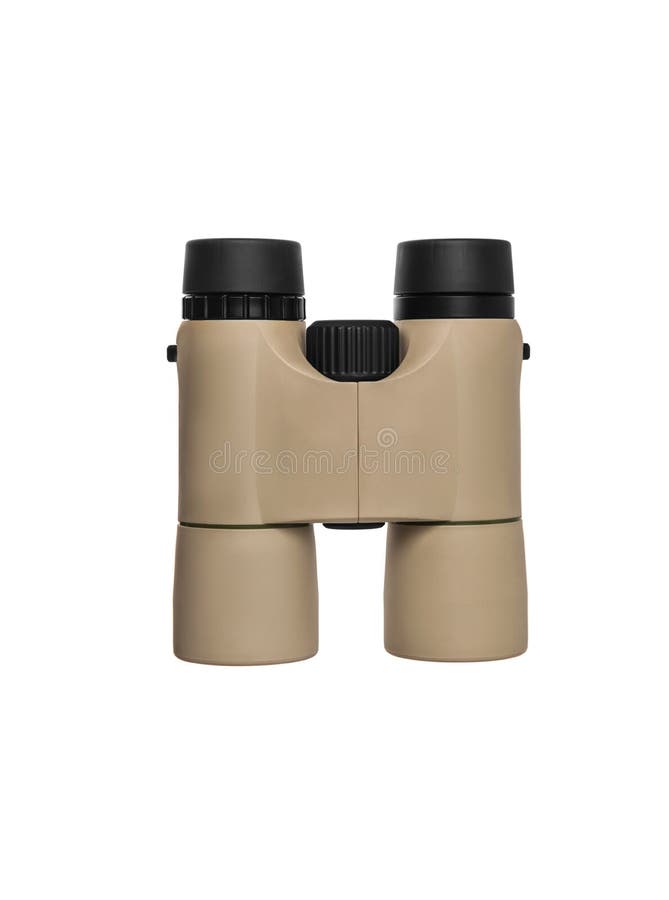 Modern Binoculars Isolate on White Back. Surveillance Device. Device ...
