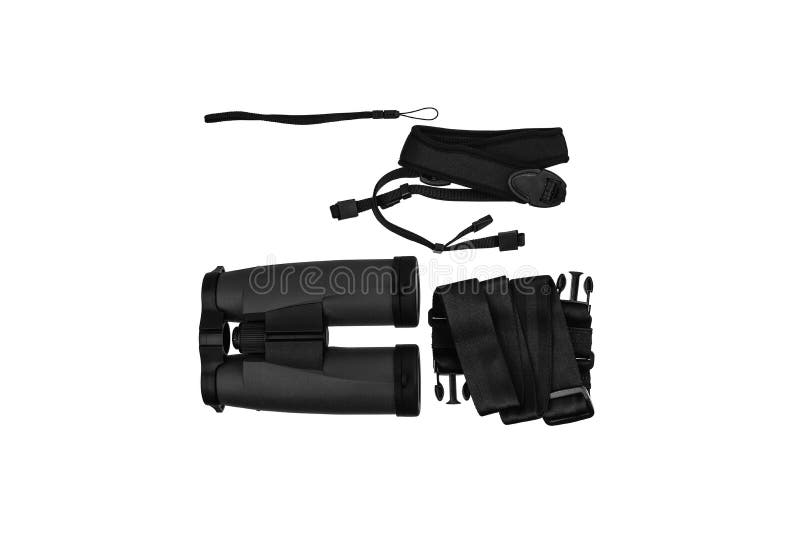 Modern Binoculars Isolate on White Back. Surveillance Device. Device ...