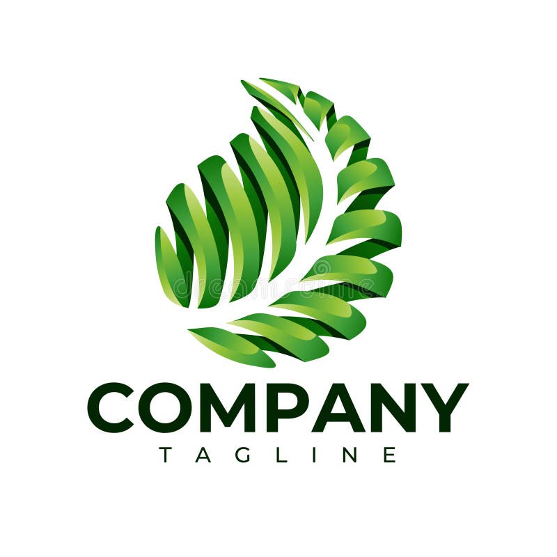 Modern Bio Technology 3d Style Organic Leaf Logo Design Stock Vector ...