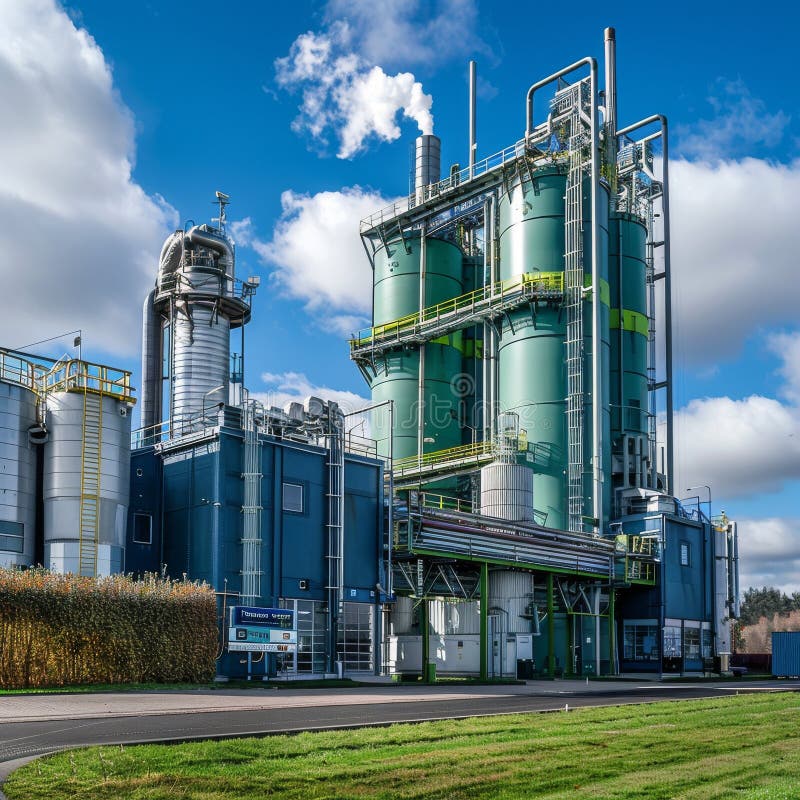 Modern Biogas Plant Facility Stock Photo - Image of facility ...