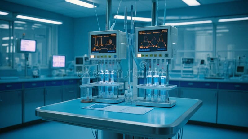 Biomedical Research Lab Twin Infusion Systems, Vital Sign Monitors, and ...