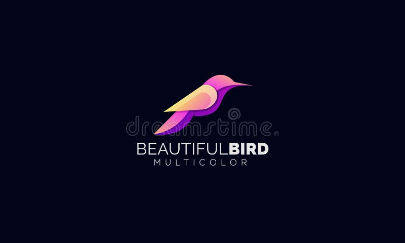 Modern Bird Gradient Logo Design Stock Vector - Illustration of clean ...
