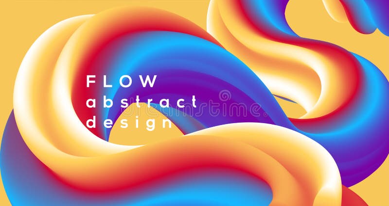 Modern Black Abstract Design Background Flow Motion Stock Vector ...