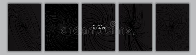 Modern Black Background Design with Abstract Texture Stock Vector ...