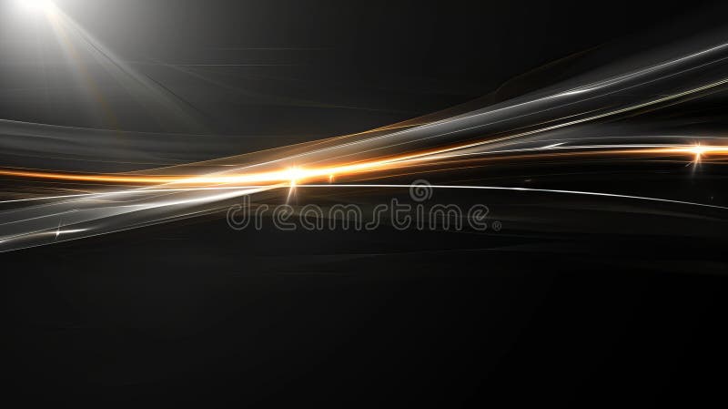Modern Black Background Line Light Abstract Stock Illustration ...