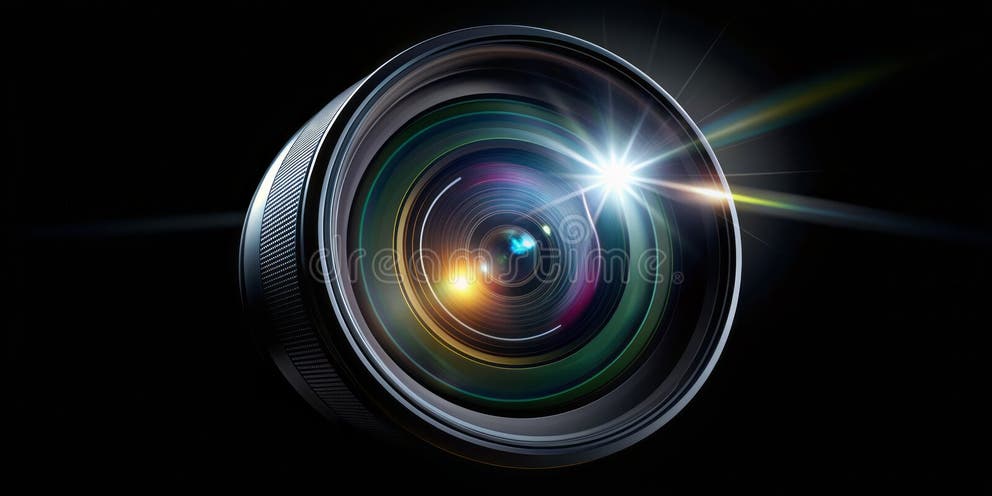 Modern Black Background with Subtle Lens Flare a Sophisticated Design ...