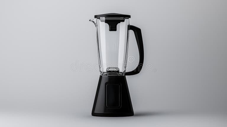 Modern Black Blender with Clear Jar and Control Panel Perfect for Blending Ingredients Stock ...