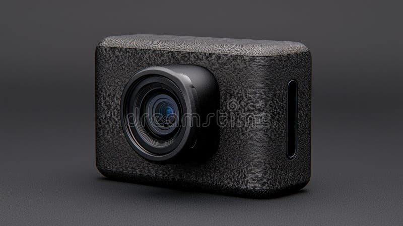 Modern Black Camera Design on Dark Background Stock Illustration ...
