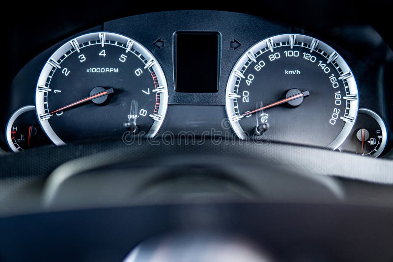 Dashboard Speed Control in Car Stock Image - Image of vehicle, travel ...