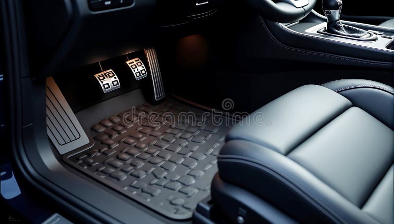 Modern Black Car Interior, a Luxurious Blend of Leather, Car Interior ...