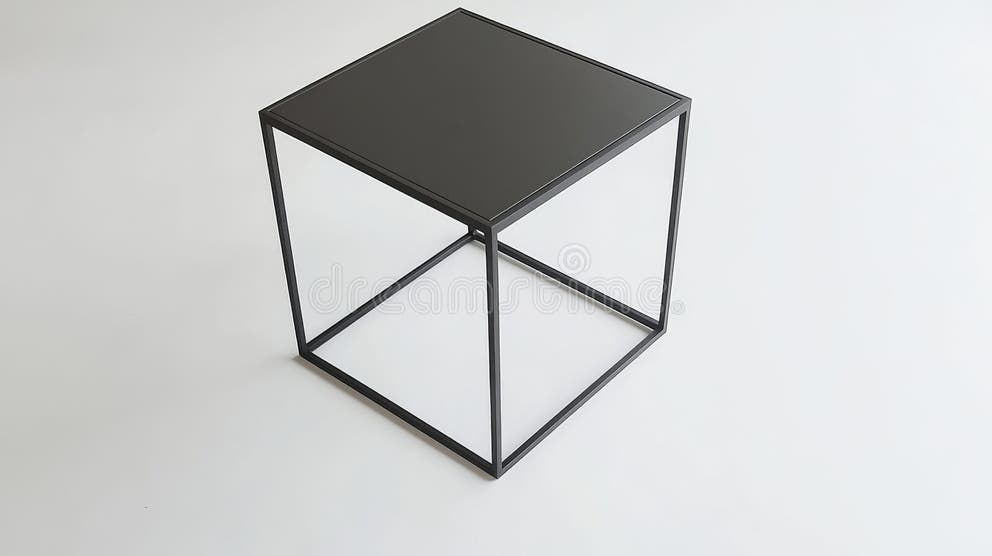 A Modern Black Console Table is Placed in a Studio with a Minimalist ...