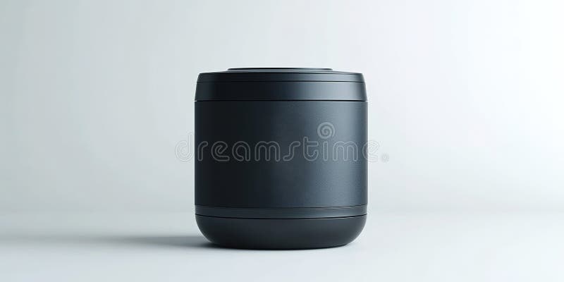 Modern Black Cylindrical Container Designed for Versatile Storage and ...